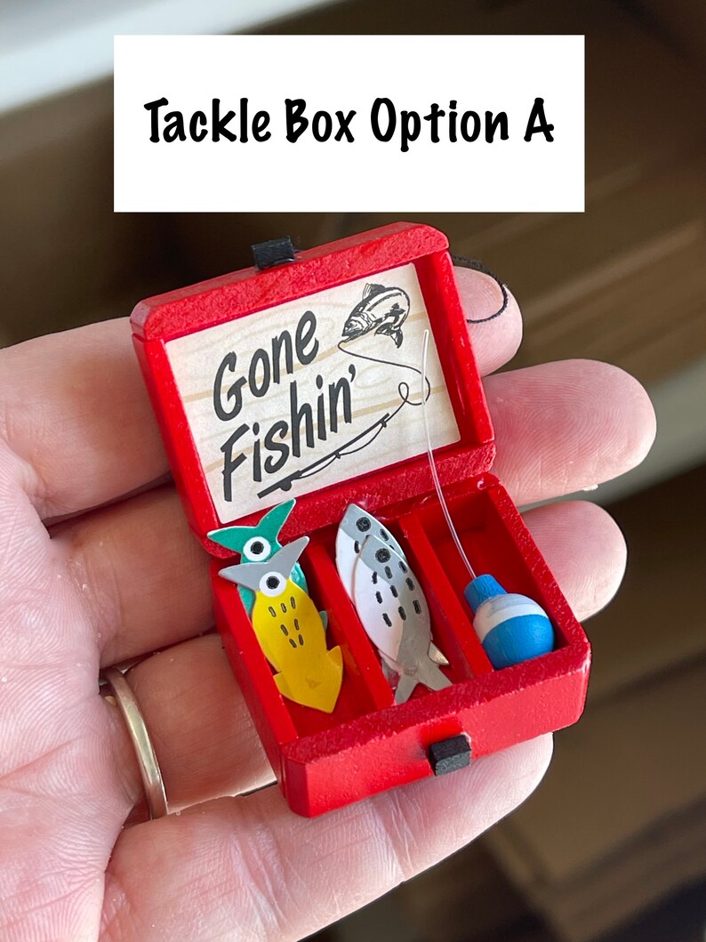 Miniature Fishing Tackle Box Nets White Fence Miniatures - Etsy