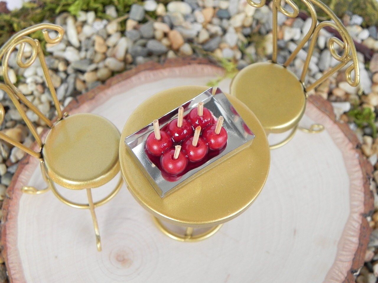 Miniature Candy Apples on Tray Dollhouse Kitchen Miniatures - Etsy
