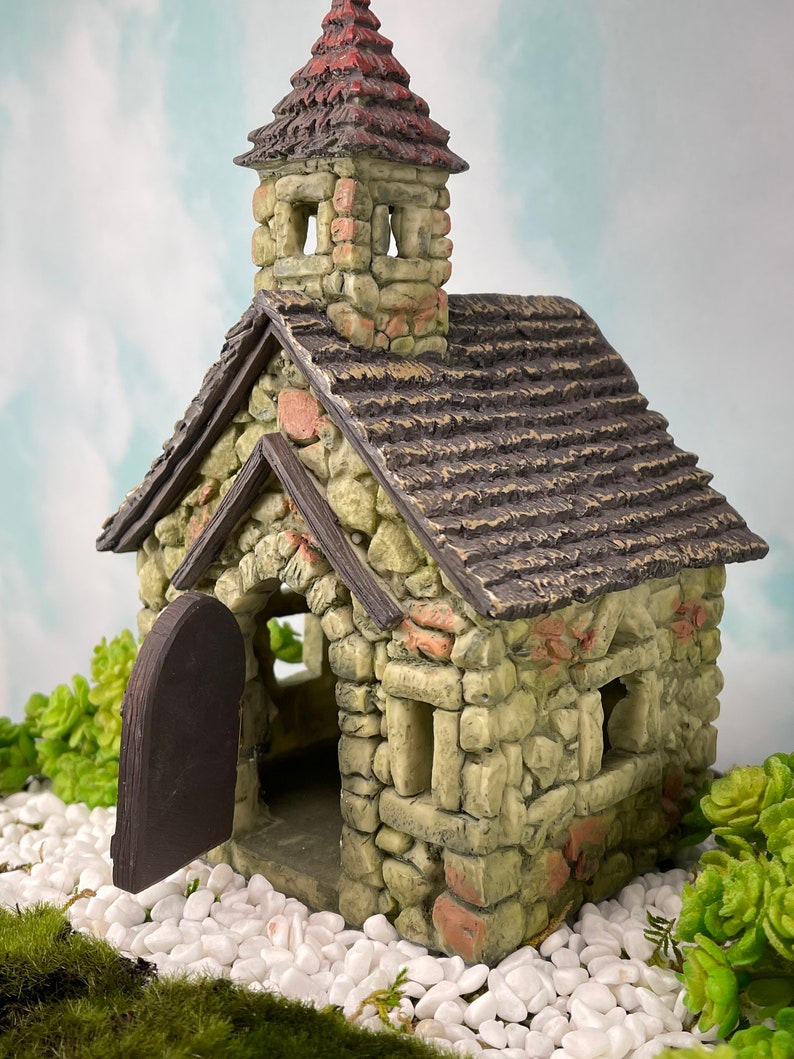 Miniature Wedding Chapel, Fairy Garden Accessory, Wedding Decor ...