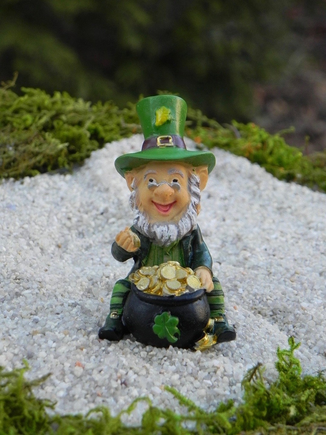Miniature Leprechaun for Fairy Garden, Miniature Garden or Terrarium ...