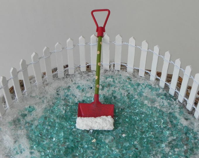 Miniature Snow Shovel, Fairy Garden Accessories, Winter Miniature ...