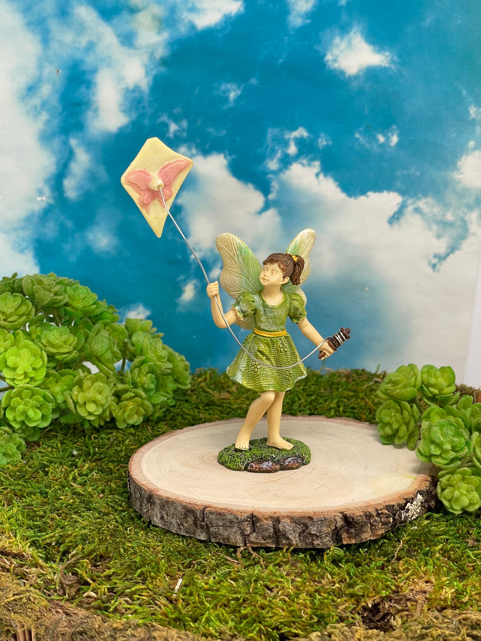 Fairy Flying Kite, Miniature Kite, Figurine, Fairy Garden Accessories ...