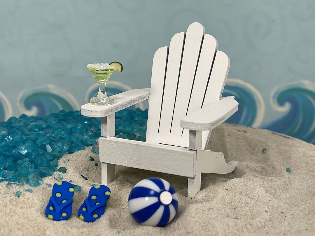 Handcrafted Miniature Adirondack Chair, 2 Chairs Fit on 6" Cake Top ...