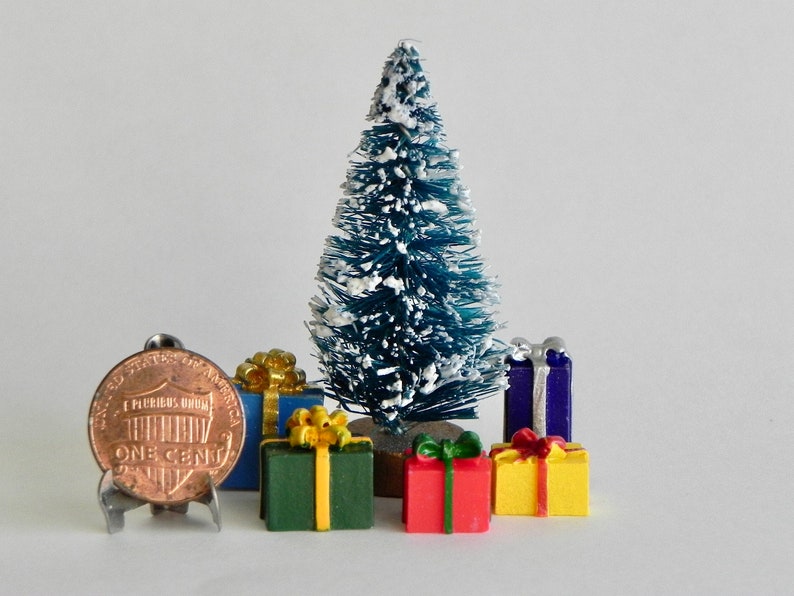 Christmas Miniatures, Gift Packages SET of 5 Micro Mini Packages ...