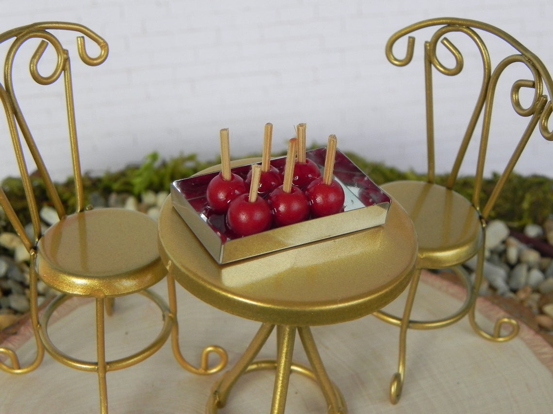 Miniature Candy Apples on Tray Dollhouse Kitchen Miniatures - Etsy