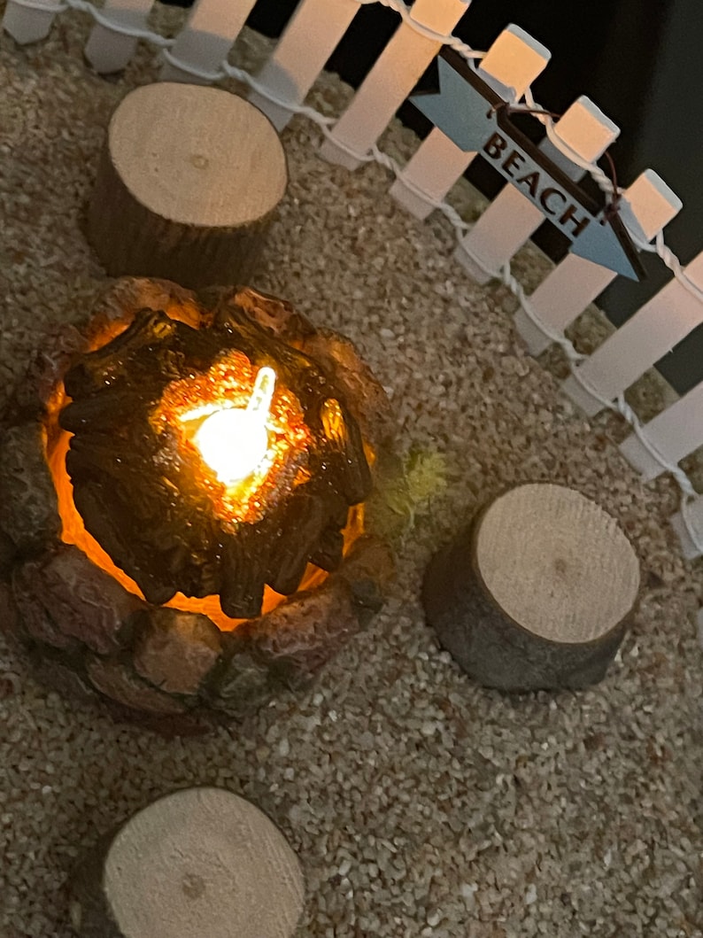 Fairy Garden Fire Pit Miniature Firepit LED Battery Operated - Etsy