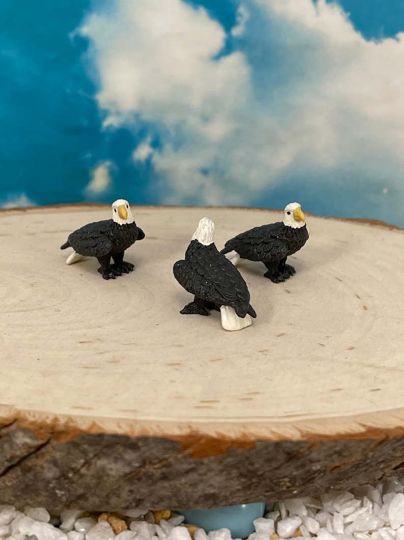 Miniature Bald Eagle Tiny Bald Eagle Figurine Animal 4th of | Etsy