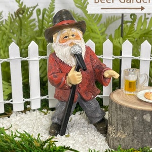 Miniature Gnome Western Country Crooner, Beer Garden Sign, Mini Beer ...