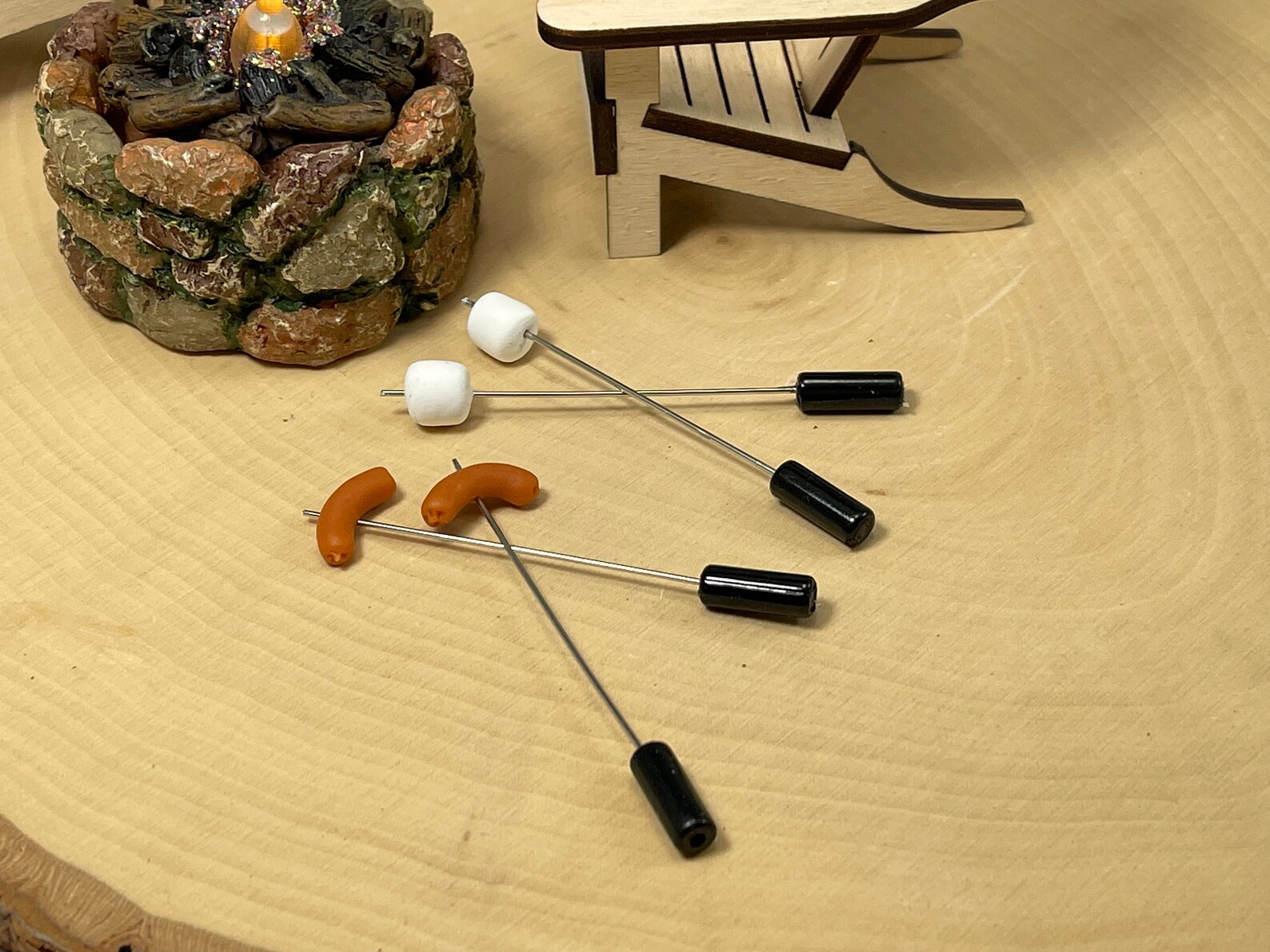 Miniature Hot Dog Roasting Sticks Miniature Marshmallow - Etsy