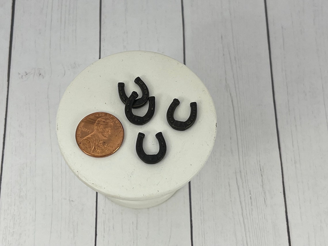 Miniature Horseshoe, Dollhouse Miniatures, St. Patrick's Day Miniatures ...