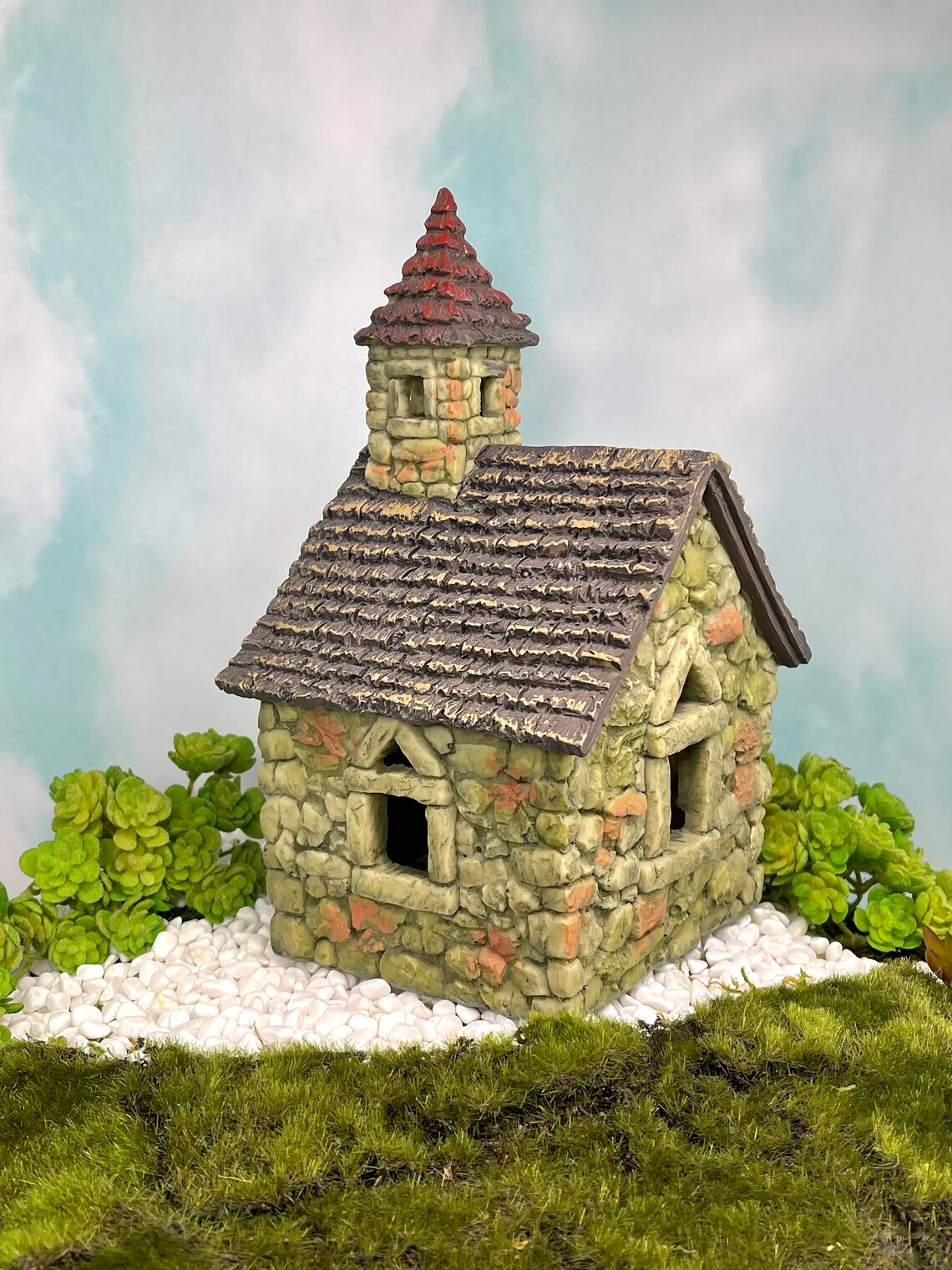 Miniature Wedding Chapel, Fairy Garden Accessory, Wedding Decor ...