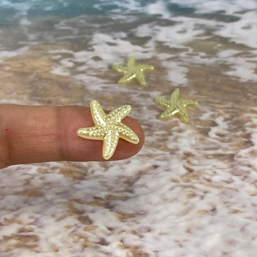 Miniature Starfish, Flat Back Embellishments, Flatback Cabochon, Craft ...