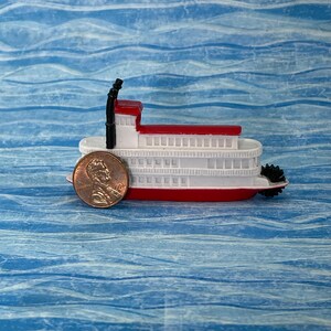Miniature Riverboat, Plastic Model, Cupcake Cake Topper, Figure, Fairy ...