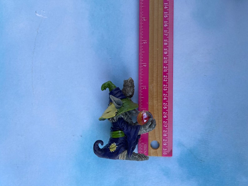 Miniature Wizard With Owl and Gazing Ball Fairy Garden - Etsy
