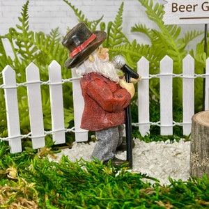 Miniature Gnome Western Country Crooner, Beer Garden Sign, Mini Beer ...