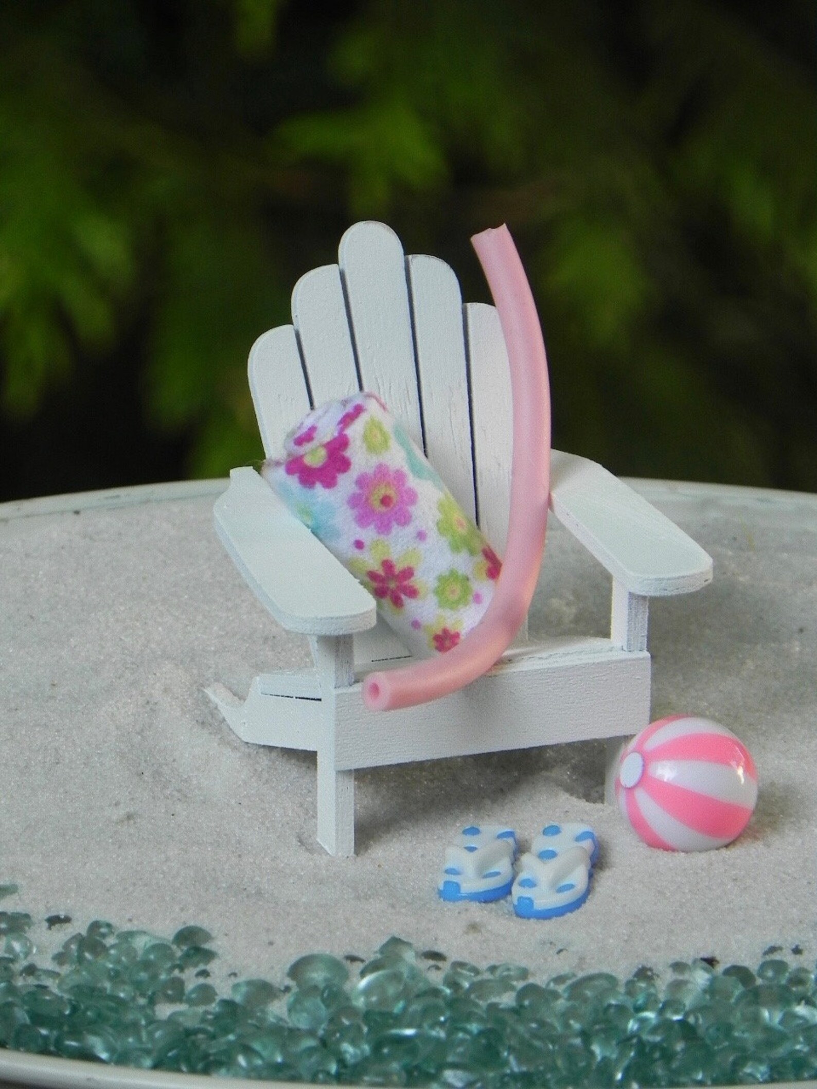 Fairy Garden Beach Miniatures, Coastal Miniatures, Miniature Adirondack ...