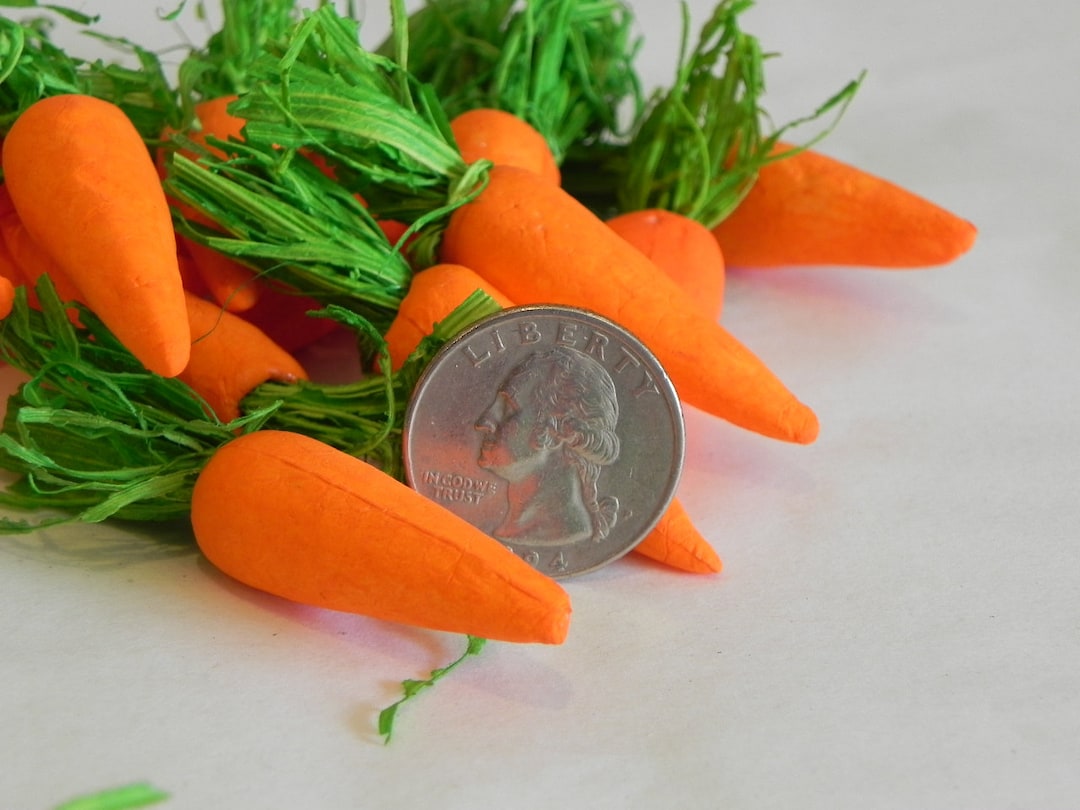 Miniature Carrots Easter Miniatures, Small Foam Vegetable, DIY Craft ...