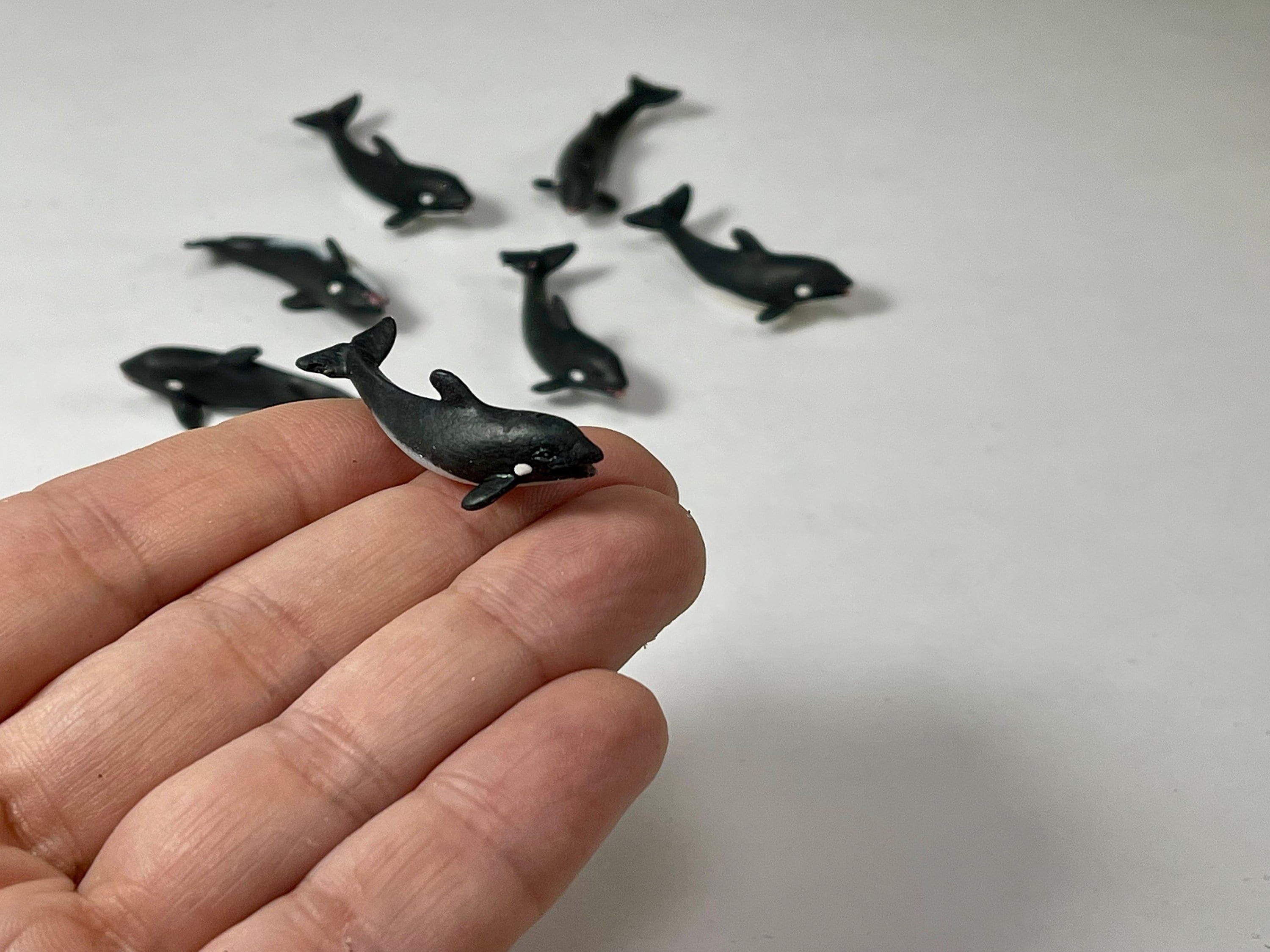 Miniature Killer Whale, Tiny Figurine, Beach Garden Supplies, Terrarium ...