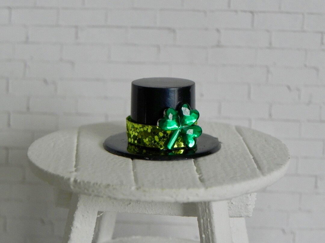 Miniature St. Patrick's Day Top Hat, Handcrafted Leprechaun Miniature ...