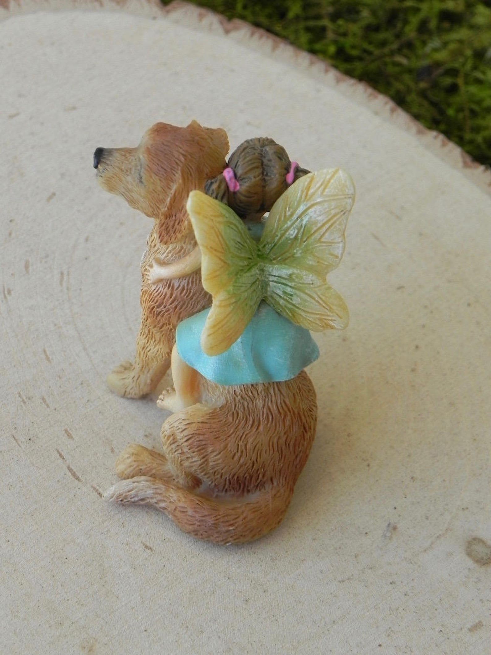 Fairy Garden Fairy Riding a Puppy Dog Miniature Supply Mini - Etsy