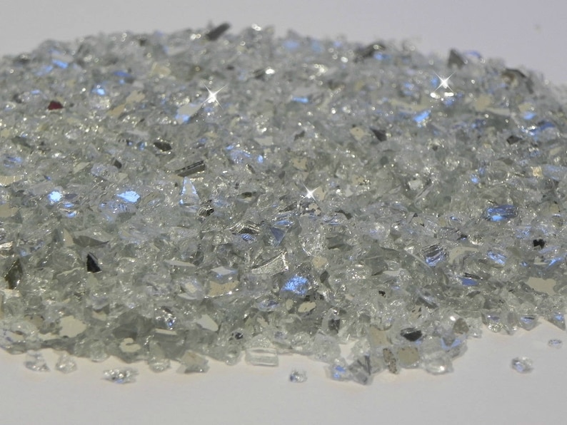 Glass Chips Silver Mirrored 8 OUNCES Fairy Garden - Etsy