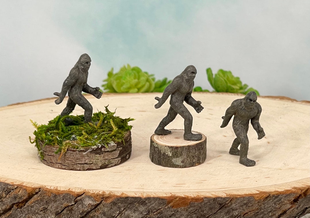 Micro Miniature Bigfoot, Tiny Sasquatch Stake, Fairy Garden Accessory ...
