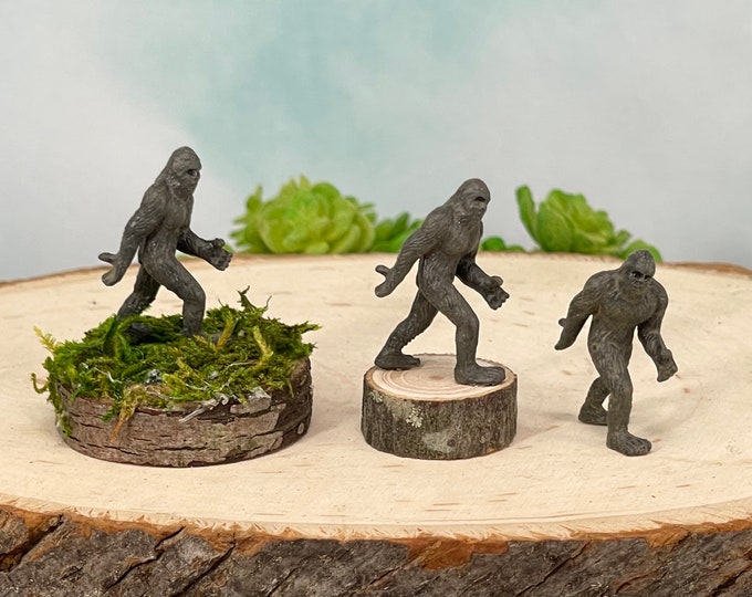 Micro Miniature Bigfoot, Tiny Sasquatch, Fairy Garden Accessory, Micro ...