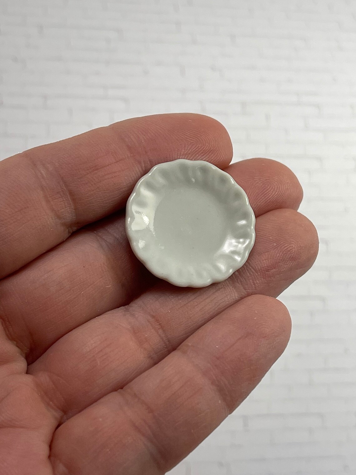 Miniature Plate Dollhouse Plate Mini Ceramic Plate Fairy - Etsy