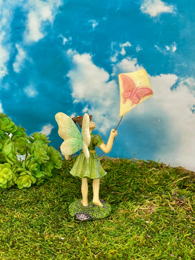 Fairy Flying Kite, Miniature Kite, Figurine, Fairy Garden Accessories ...