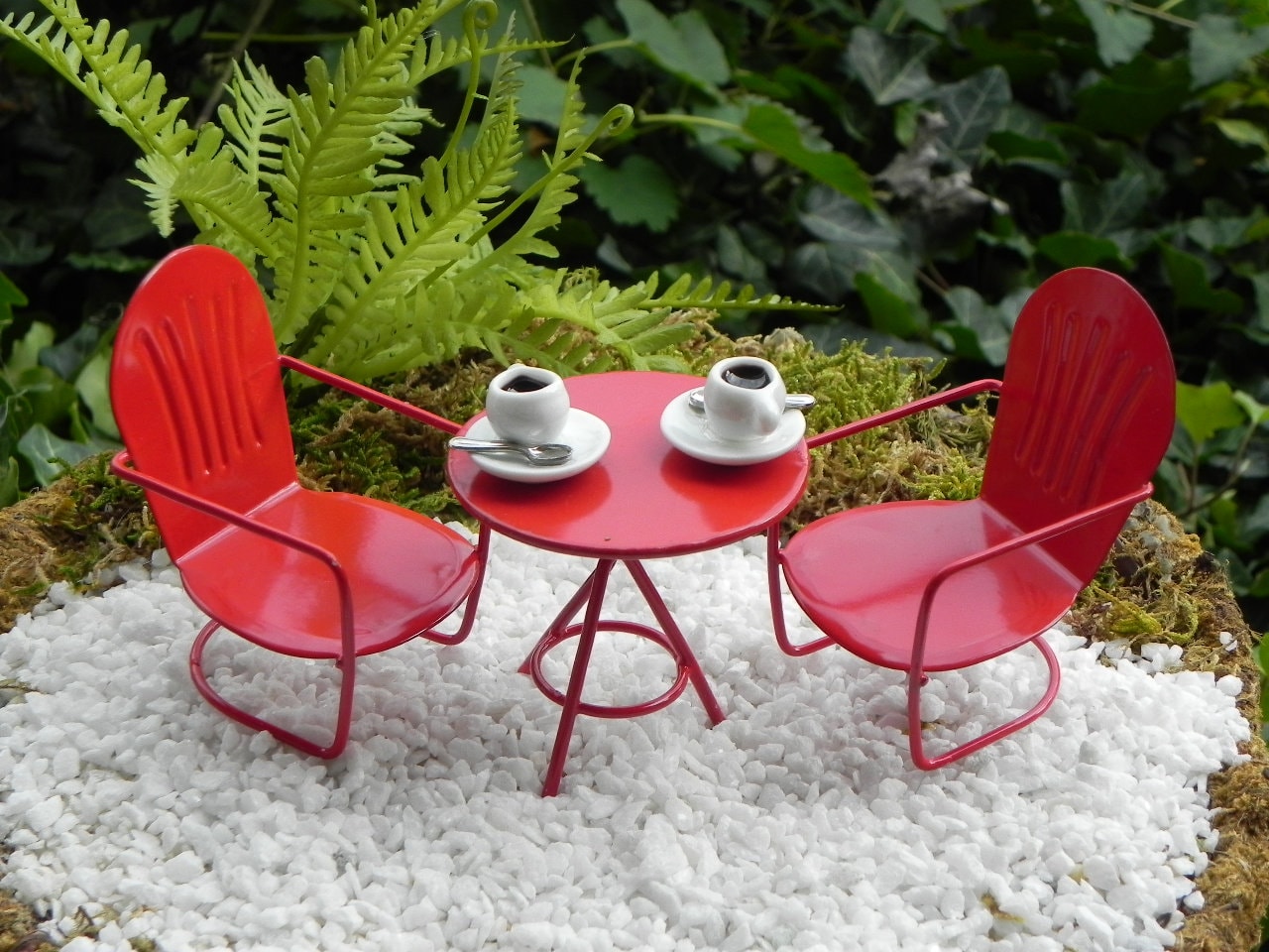 Miniature Table Chairs Set Miniature Bistro Set Miniature | Etsy