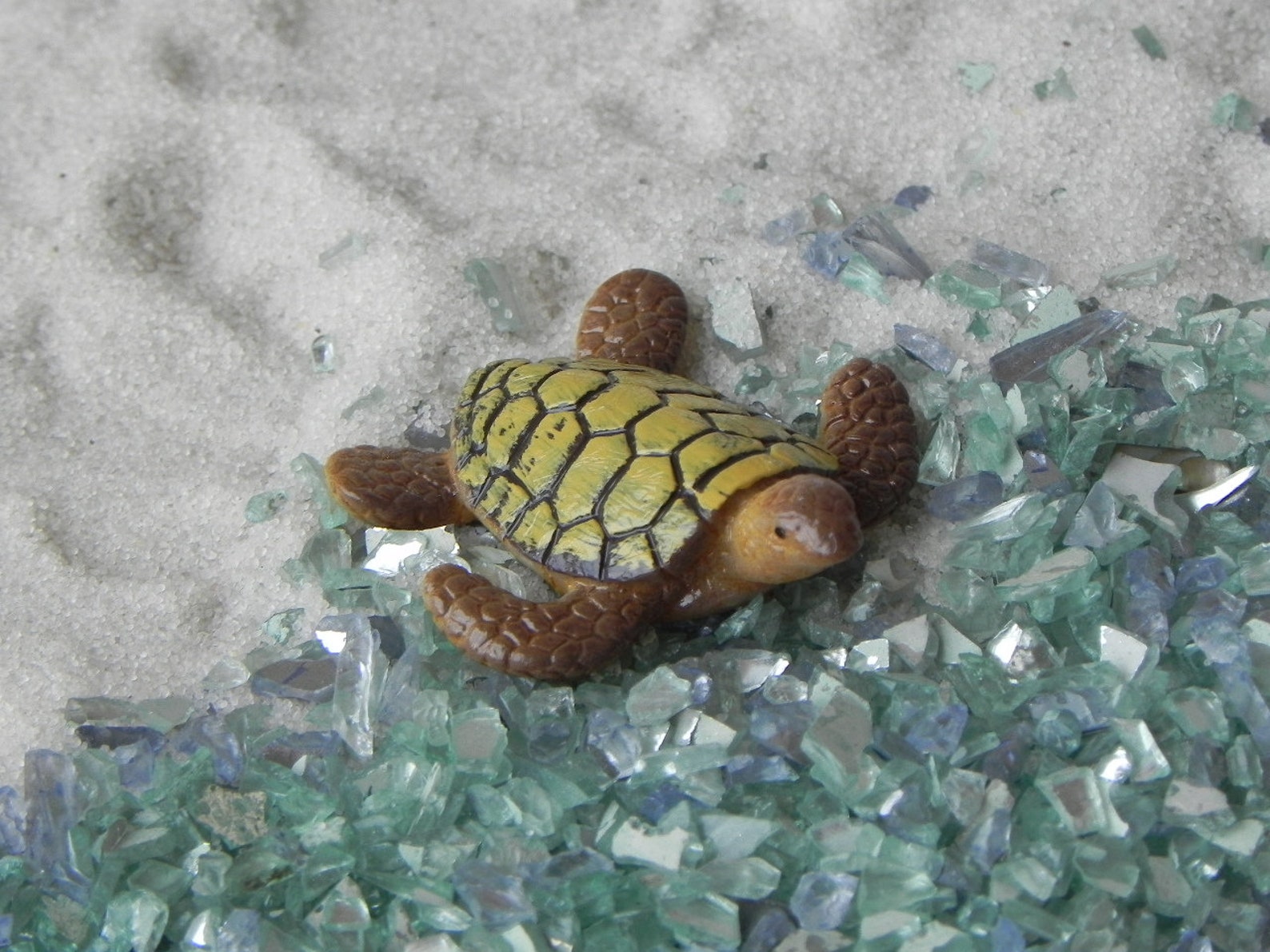 Miniature Sea Turtle, Miniature Beach Garden Accessory, Coastal ...