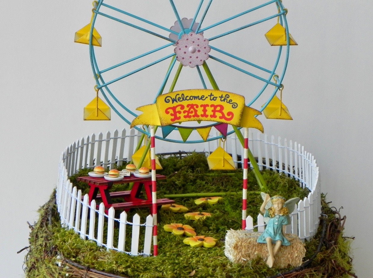 Fairy Garden Kit Fair theme DIY miniature garden | Etsy