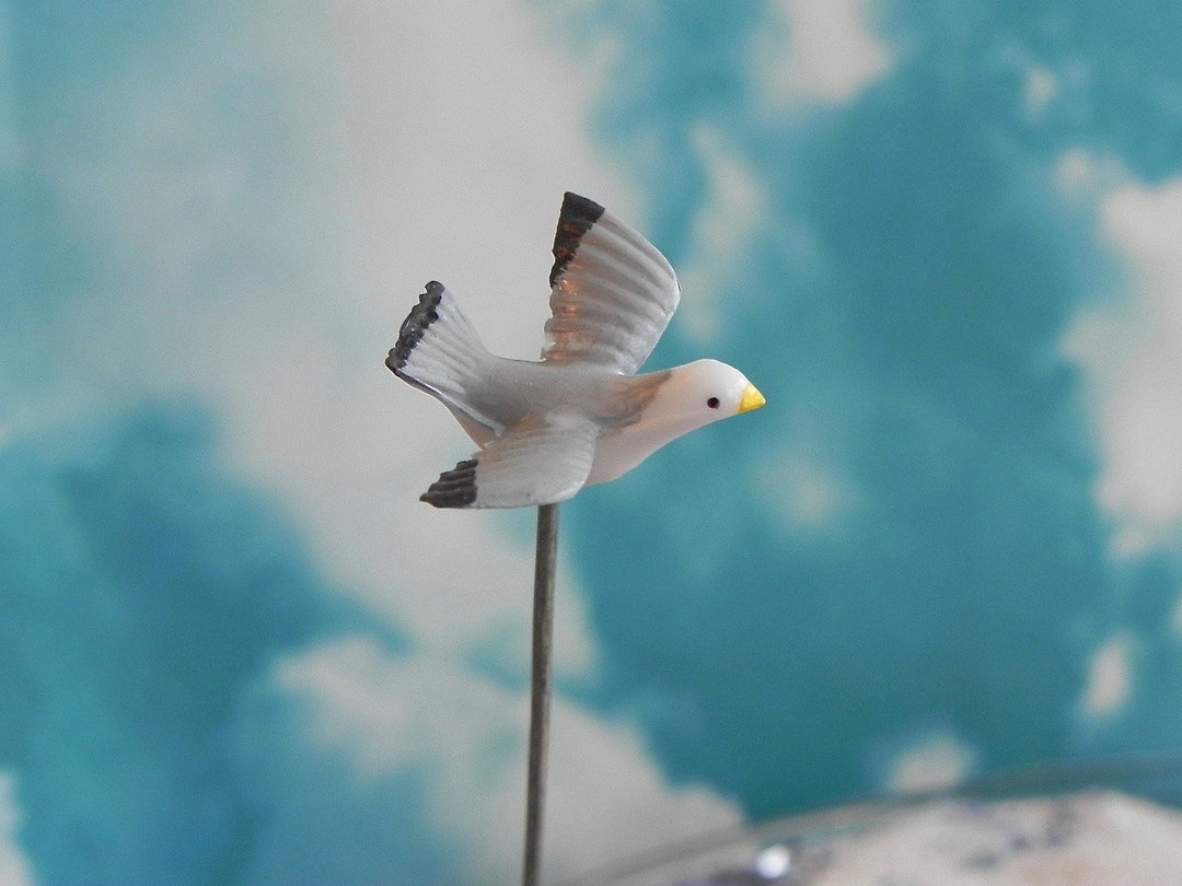 Miniature Seagull Handcrafted Terrarium Accessories, Fairy Garden ...