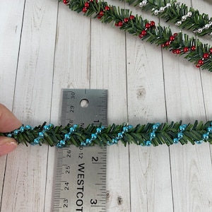 Miniature Christmas Garland Artificial Pine Wired, Roping Bead Garland ...