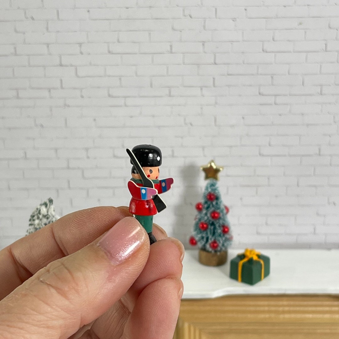 Miniature Christmas Toy Soldier, Tiny Tree, Mini Gift Present Package ...