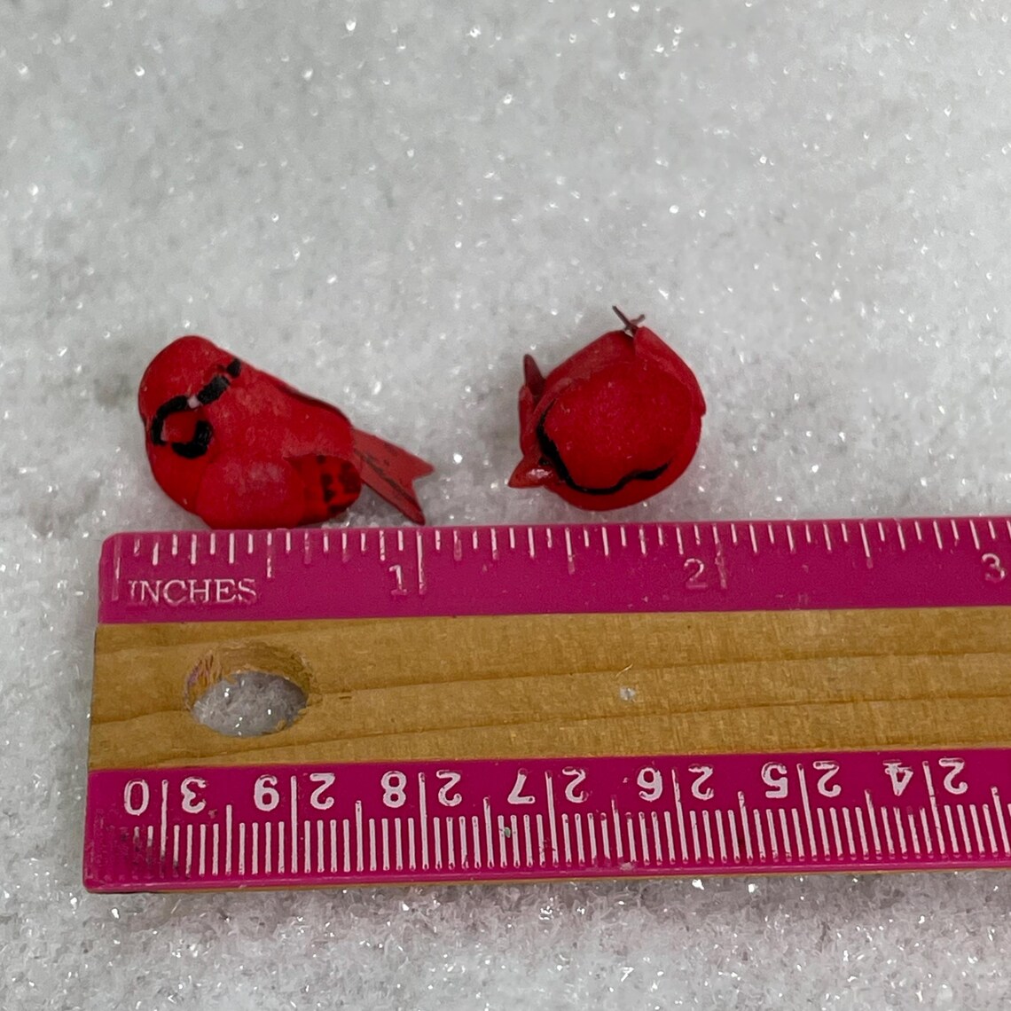 Miniature Cardinal Mushroom Bird, Artificial Mini Artificial Supplies ...