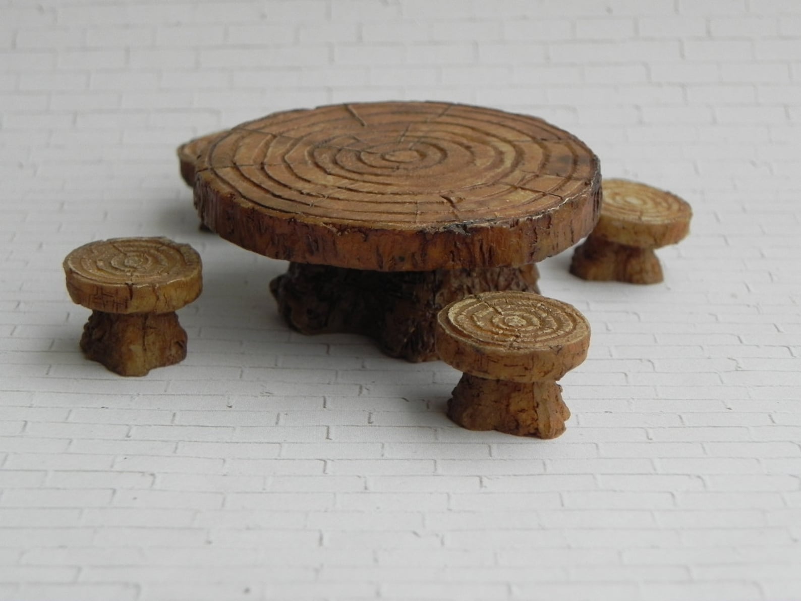 Fairy Garden Table Stools Set Miniature Woodland Table and | Etsy