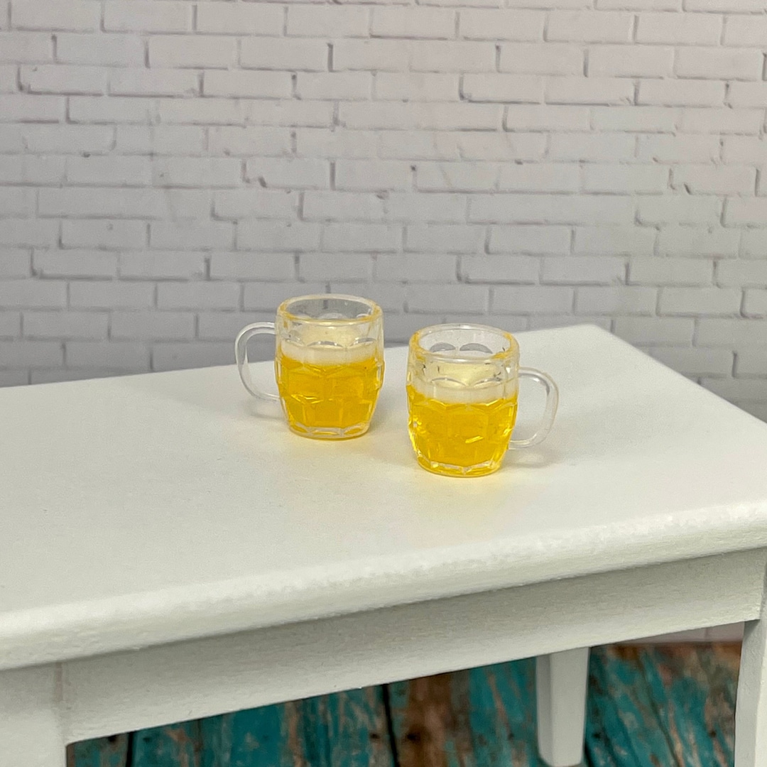 ONE Miniature Beer Mug, Dollhouse Miniatures, Bar Pub Miniatures, Beer ...