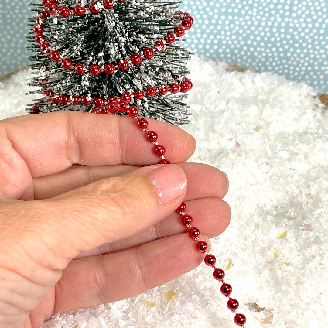 Miniature Metalic Bead Garland, Asst Colors, Craft Supply Plastic Beads ...