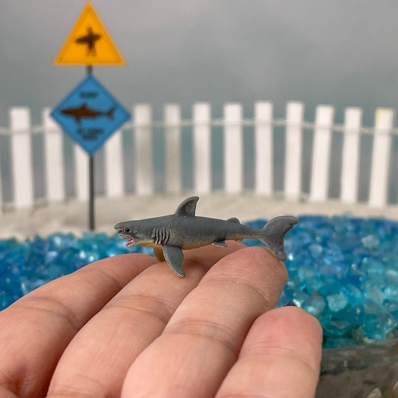 Miniature Great White Shark Tiny Animals Beach Garden - Etsy