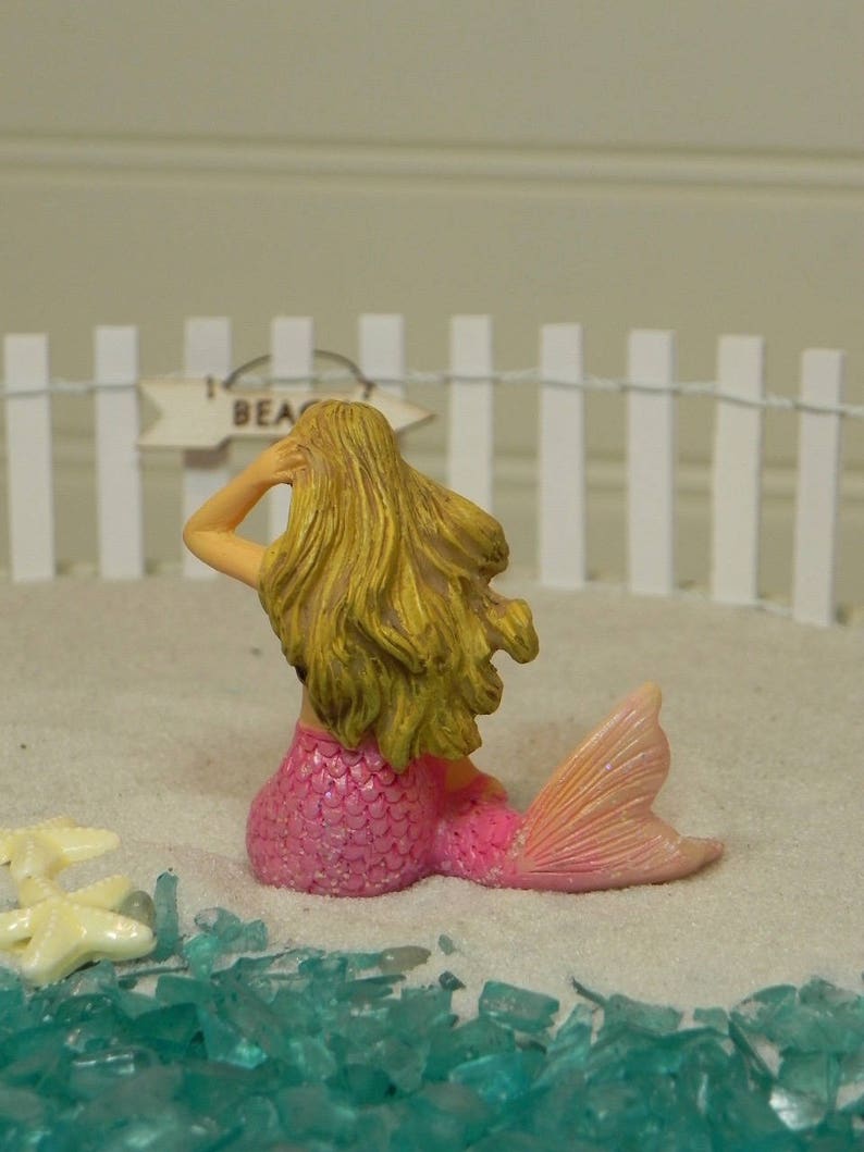 Miniature Mermaid Fairy Garden Accessories Beach Themed - Etsy