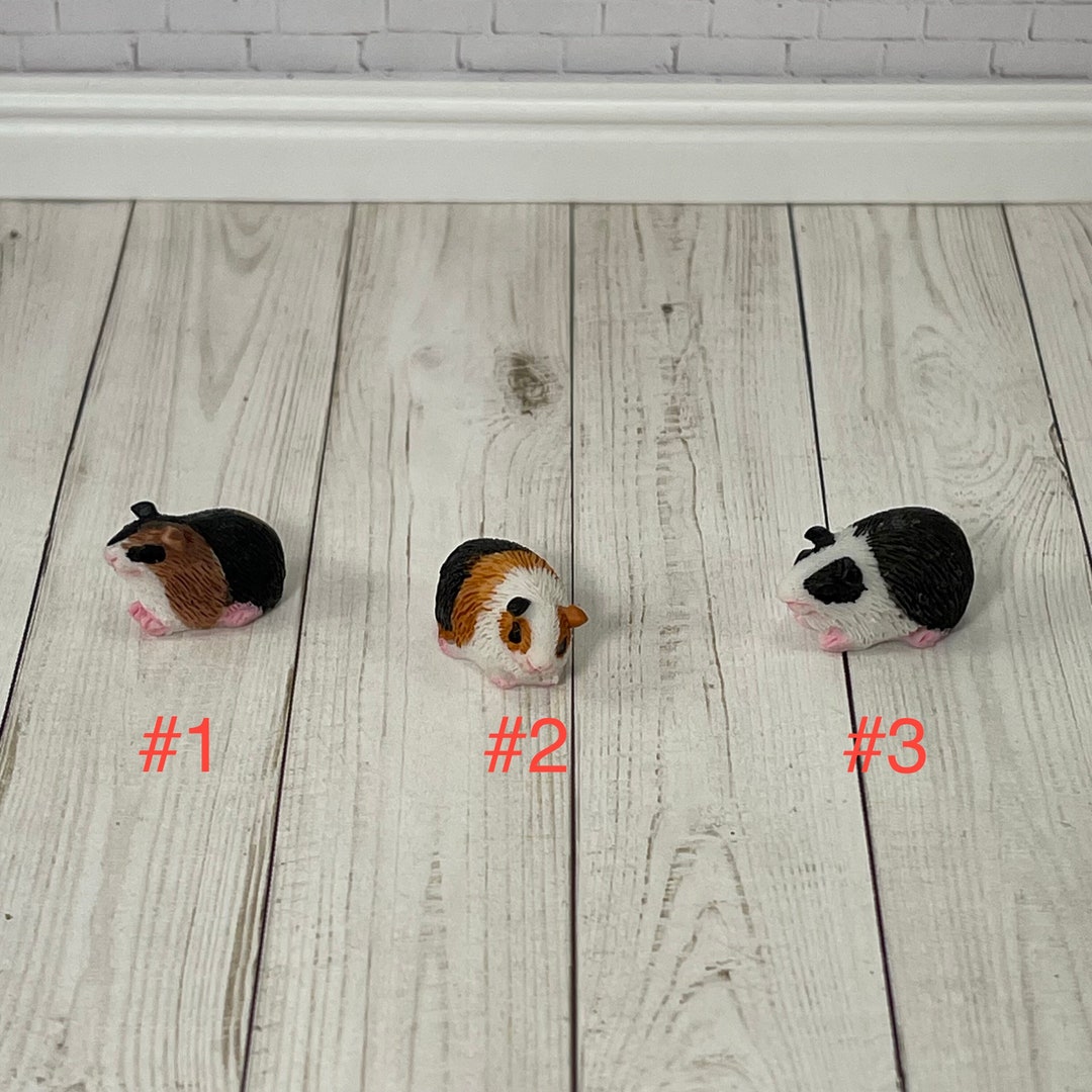 ONE Miniature Guinea Pig, Gerbil Pet, Dollhouse Miniatures 1:12 Scale ...