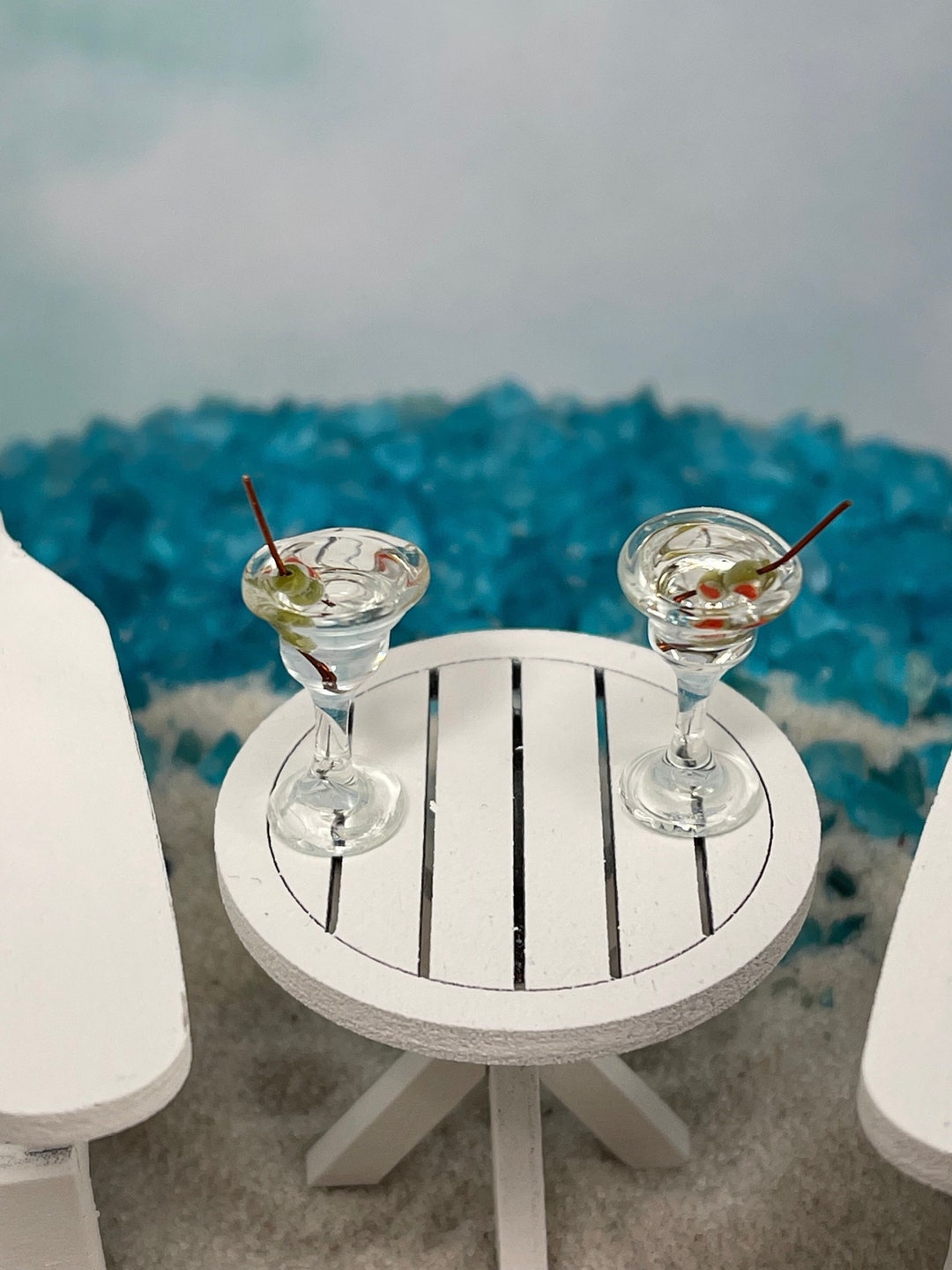 ONE Miniature Martini, Miniature Cocktail, Miniature Beach Fairy Garden ...