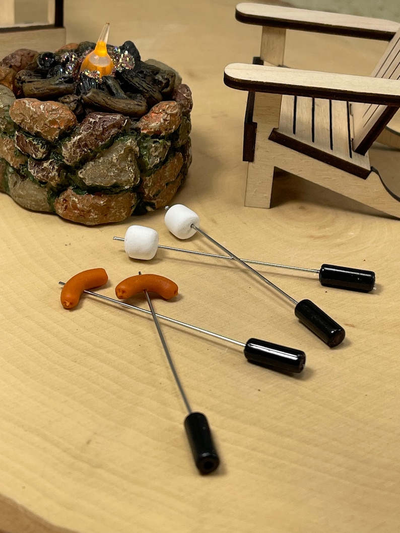 Miniature Hot Dog Roasting Sticks Miniature Marshmallow - Etsy