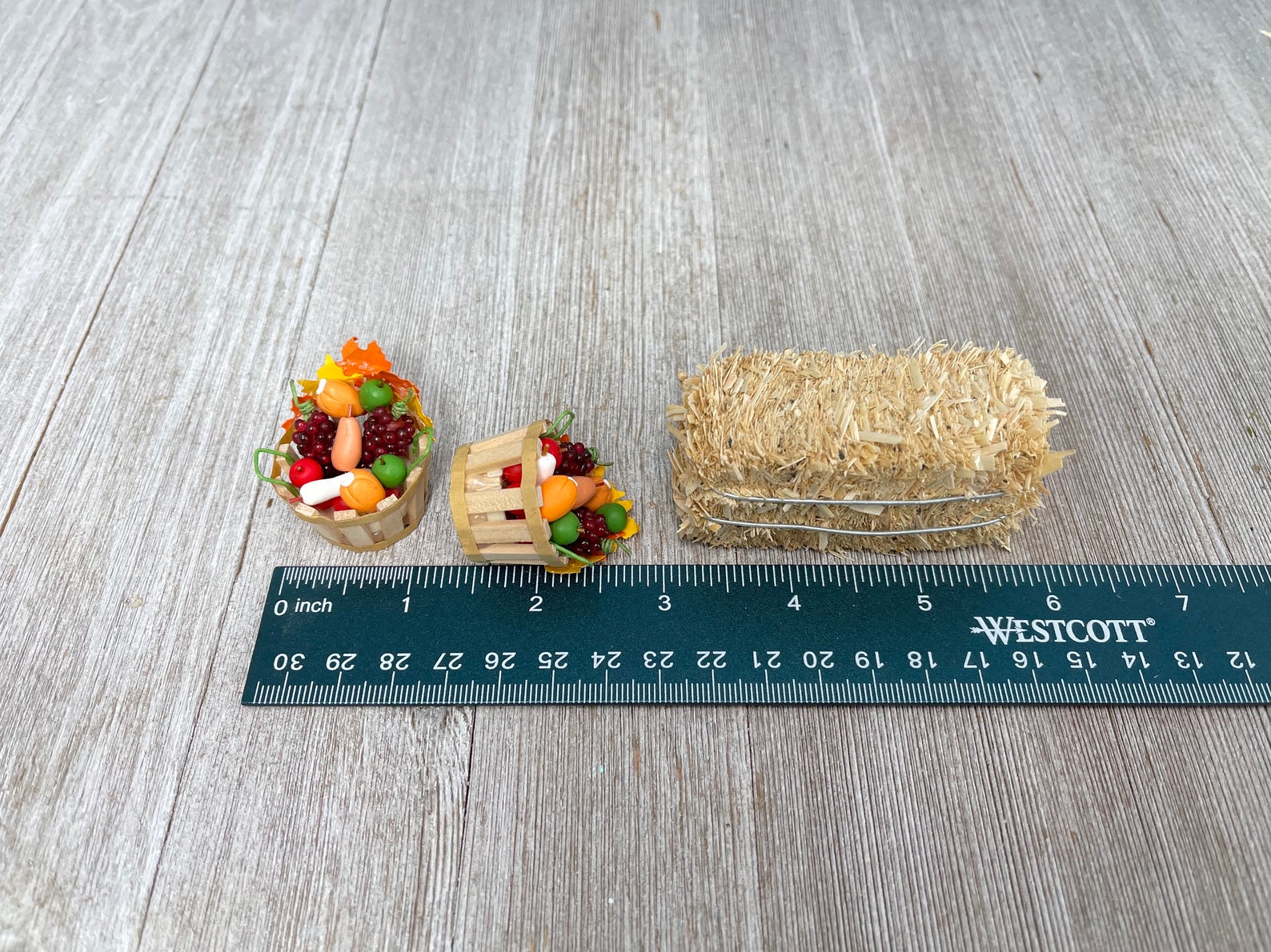 Miniature Harvest Basket Fall Miniatures Mini Bushel Basket - Etsy