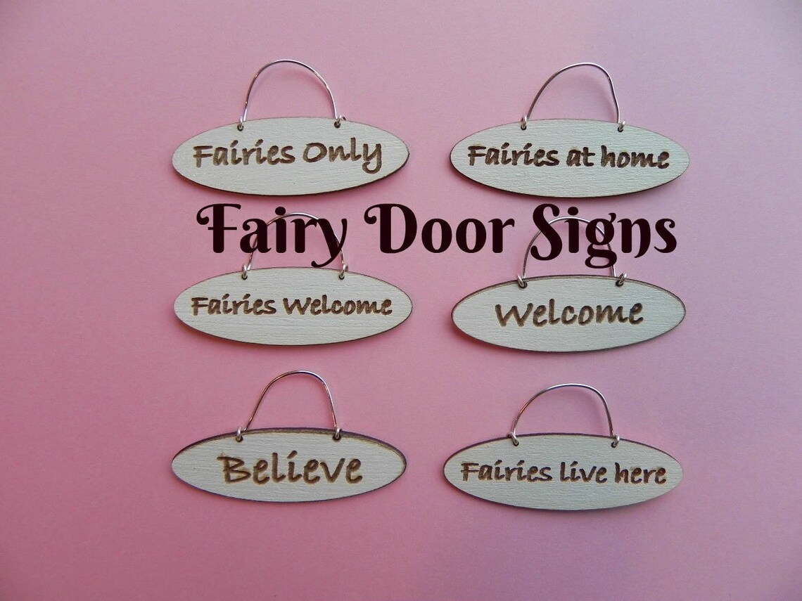 Fairy Door Sign ONE Accessories Accessory Sign for Fairy - Etsy