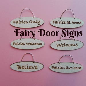 Fairy Door Sign ONE, Accessories Accessory, Sign for Fairy Door ...