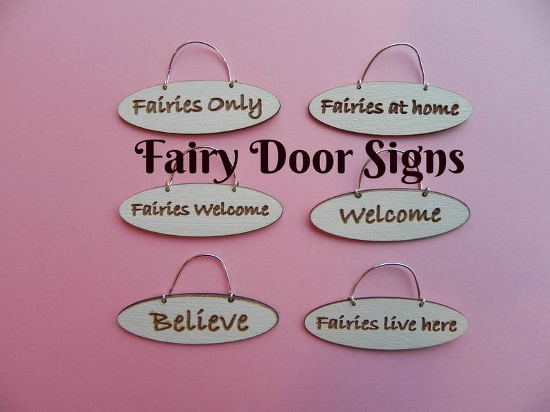 Fairy Door Sign ONE, Accessories Accessory, Sign for Fairy Door ...