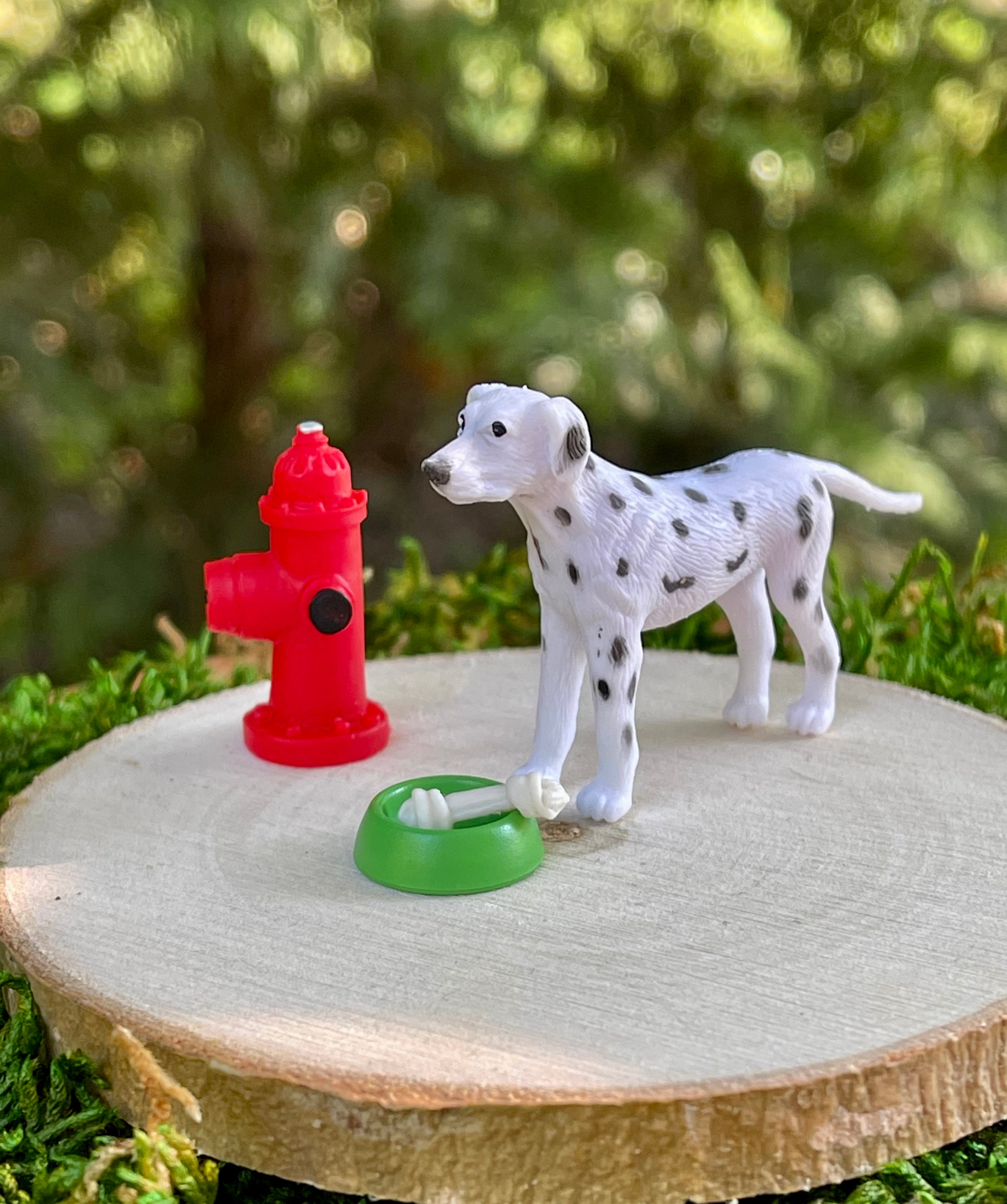 Dalmation Fire Dog By Hydrant Clipart