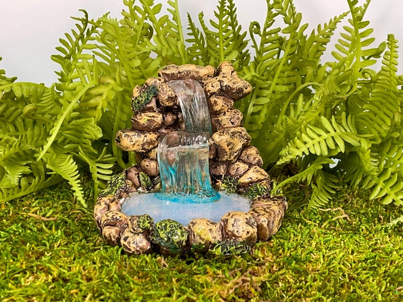 Miniature Waterfall Miniature Artificial Fern Fairy Garden - Etsy
